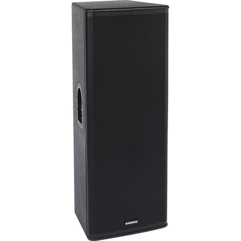 RSX215 пассивная акустич. система 2x15"НЧ/1,75"ВЧ (Celestion CDX1-1747), RMS 1200Вт/4800Вт PEAK, 8 Ом, 40Гц-20кГц, max SPL 132dB, 1120х430х387 мм, вес 39,7 кг, корпус окрашенная фанера, черная, SAMSON