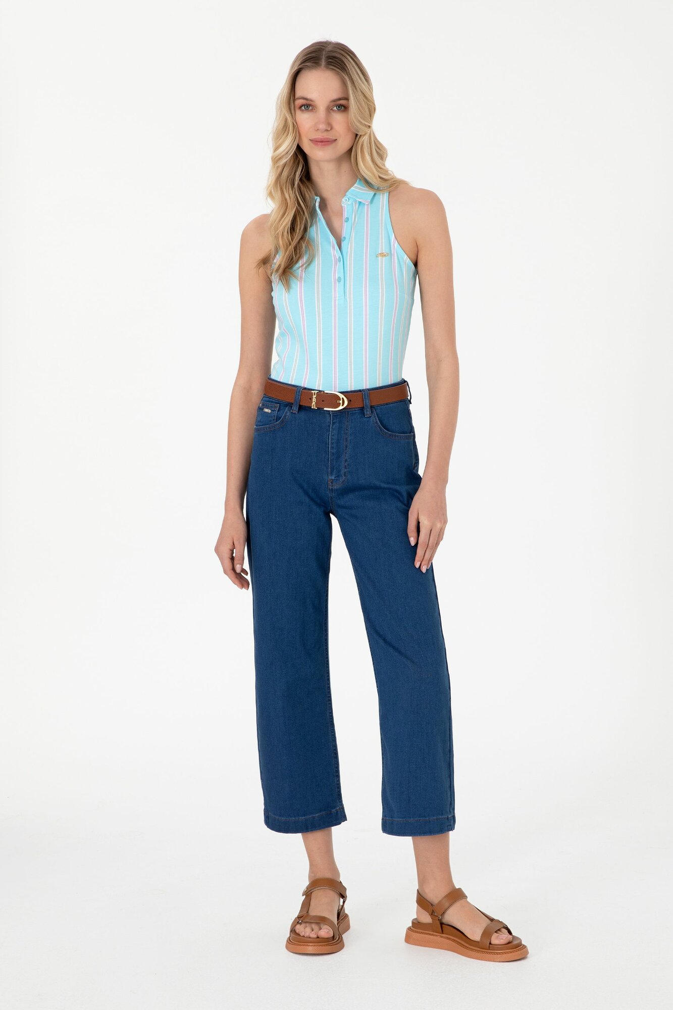 Джинсы кюлоты 