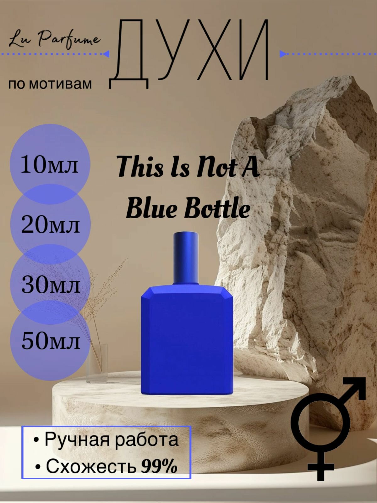 Духи ручной работы по мотивам 'This is Not A Blue Bottle Histoires de Parfums', для мужчин и женщин