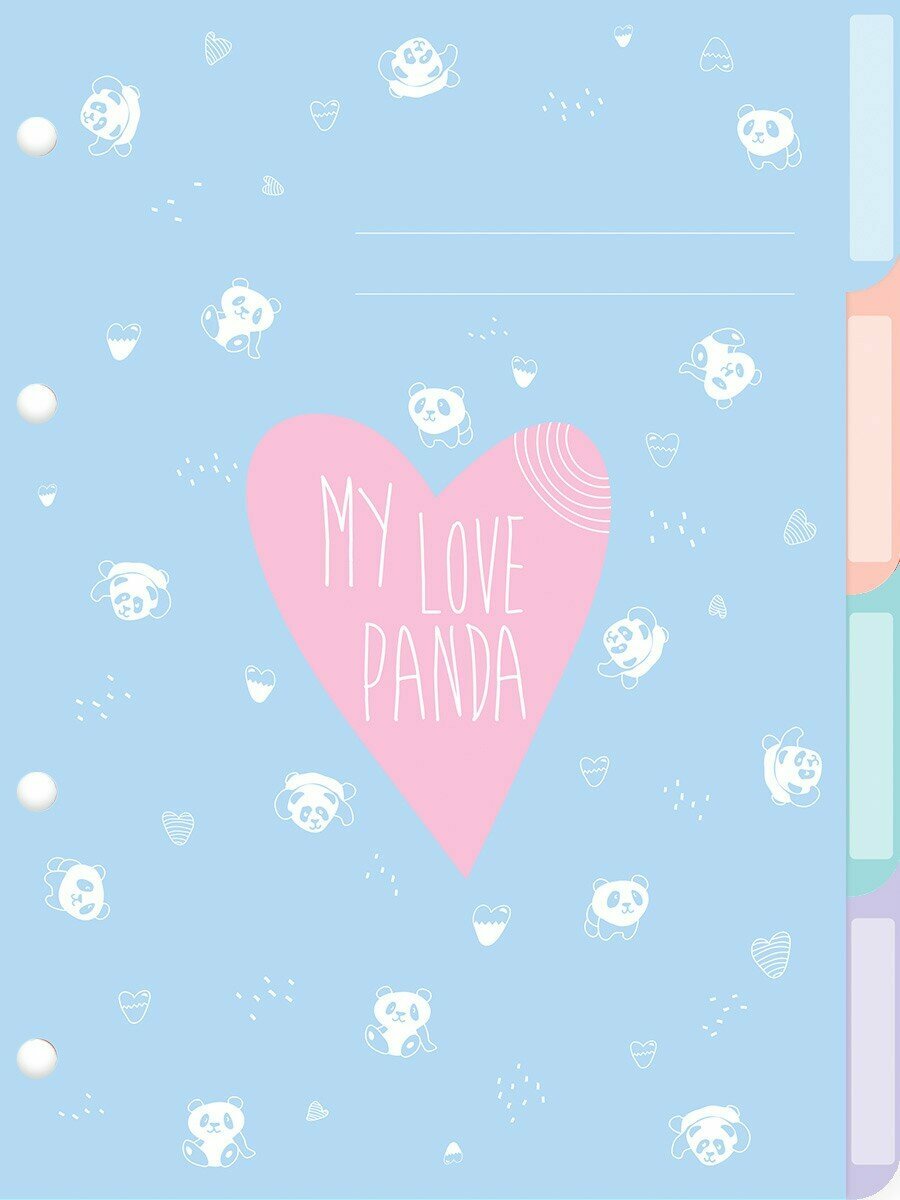 Комплект разделителей для тетрадей на кольцах MY LOVE, А5, 4 листа