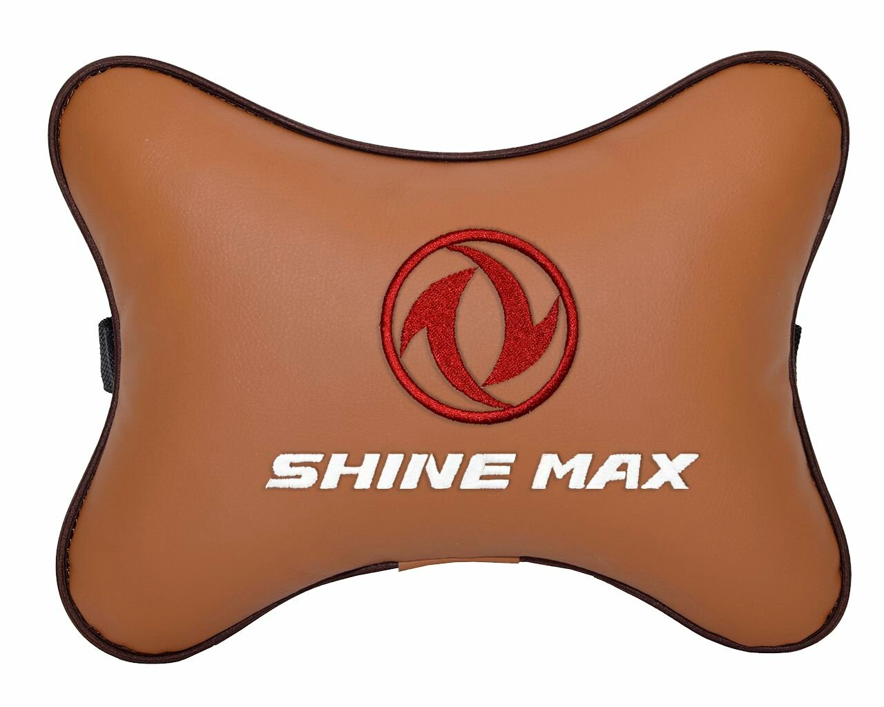 Подушка на подголовник рыжая экокожа DONGFENG Shine Max