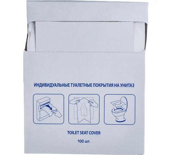 PATERRA Покрытия одноразовые на унитаз 1/4 сложения 100 шт в упаковке 104-019