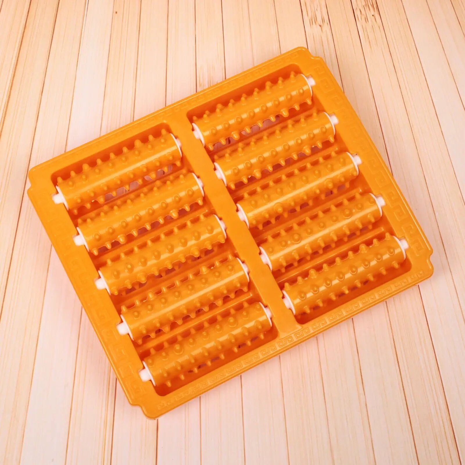 Массажер для ног роликовый «Grateful feet», оранжевый, 26х22 см, улучшает кровоток