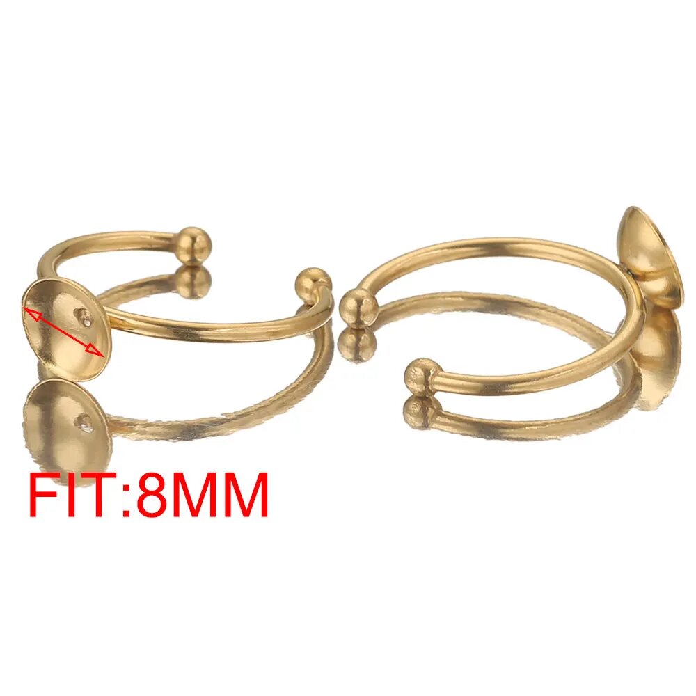 Кольца регулируемые 8 мм, fit 8mm