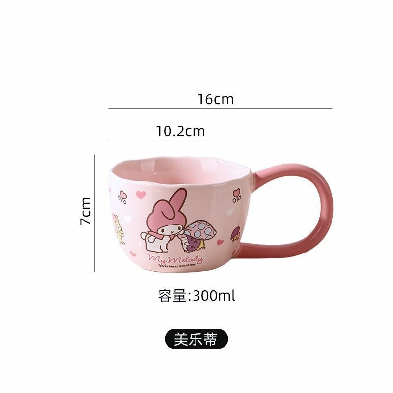 Керамическая кофейная чашка Sanrio, домашняя чашка, дорогая, милая мультяшная чашка для завтрака, подарок на день рождения для девочек, чашка для воды