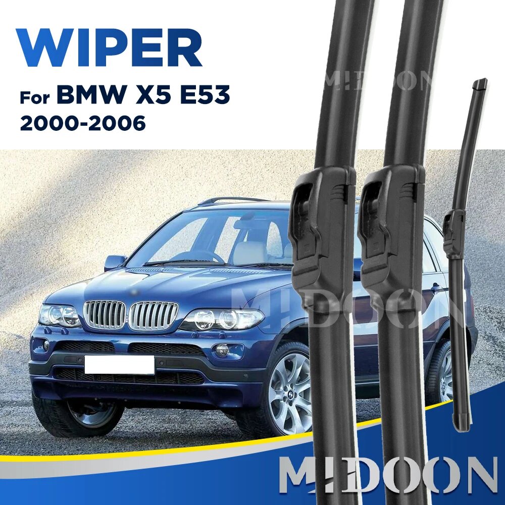 Комплект передних и задних щеток стеклоочистителя для BMW X5 E53 2000 2001 2002 2003 2004 2005 2006, лобовое стекло 24 "+ 22" + 18"