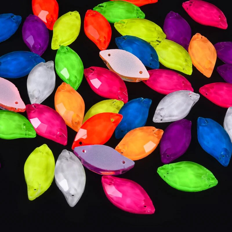 Стразы OLeeya Неон 9x20 мм, 24 шт. Mix Color