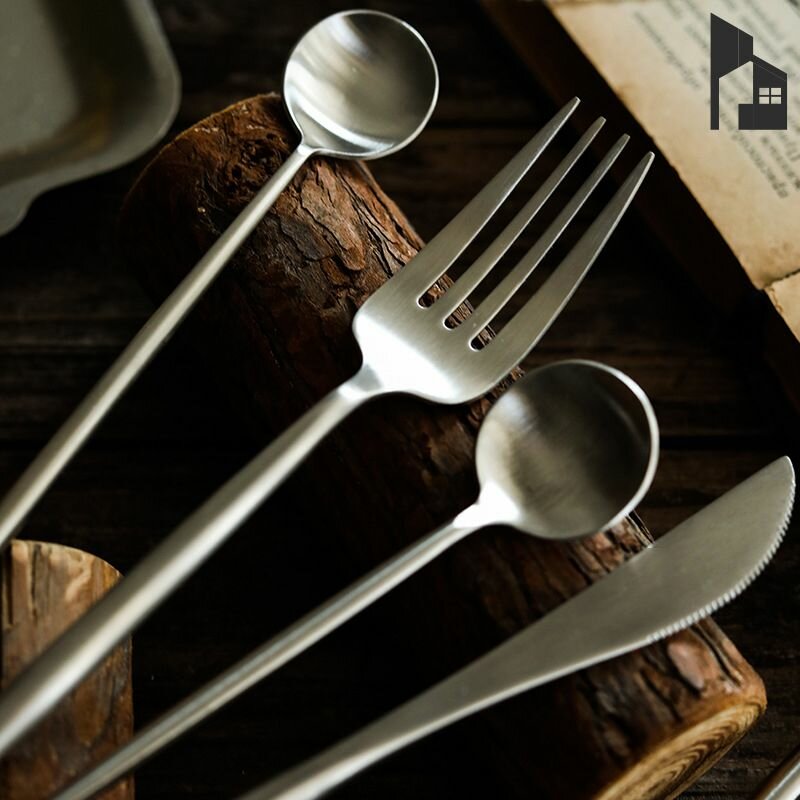 Набор и комплект столовых приборов из матового серебра 24 предмета на 6 персон для сервировки стола; Подарок на годовщину свадьбы