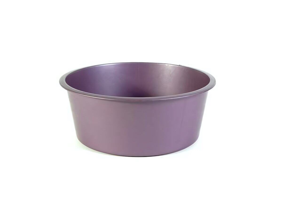 Таз пластиковый глубокий 10л, фиолетовый, универсальный для дома и уборки