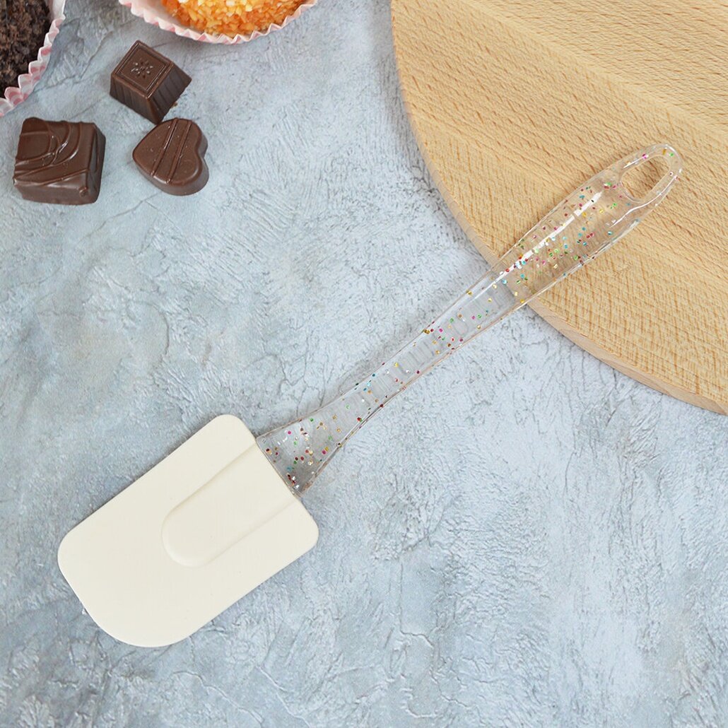 Силиконовая лопатка 23x5 см для антипригарных блюд, удобно хранить