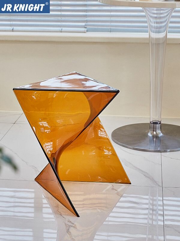 Акриловый журнальный столик, прозрачный приставной столик, 40x40x43 см