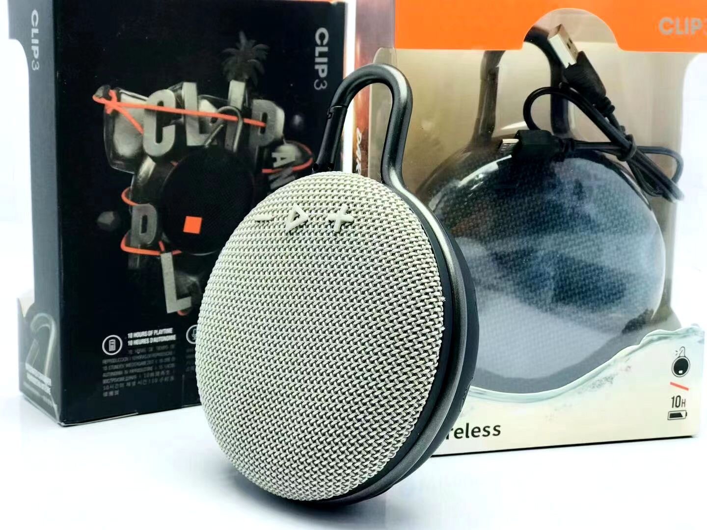 Clip3 Cross-Border Bluetooth Audio беспроводная портативная ткань водонепроницаем, серый, SKU05326