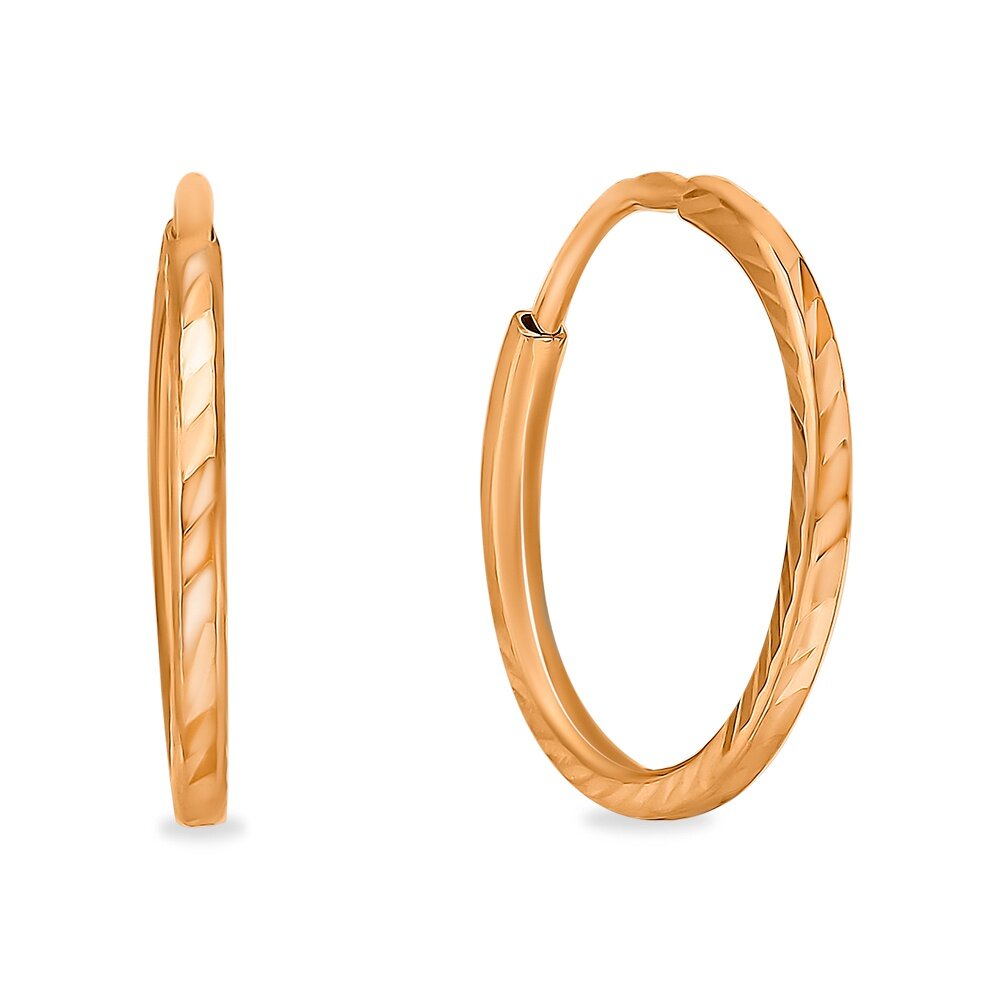 Серьги конго, серебро, 925 проба, золочение