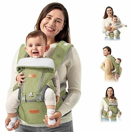 Переноска для детей Happy Baby слинг для новорожденных, эрго-рюкзак, light grey