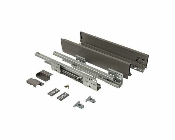 Комплект ящика Firmax Smartline, длина 450 мм, высота 64 мм, Push-to-Open, антрацит