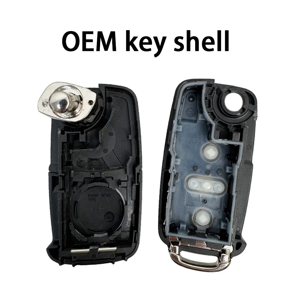 Оригинальный дистанционный откидной OEM-ключ, встроенный чип 48 для VW GOLF PASSAT Tiguan Polo Jetta Beetle Skoda Seat Car 5K0837202AD 202Q H C Key shell