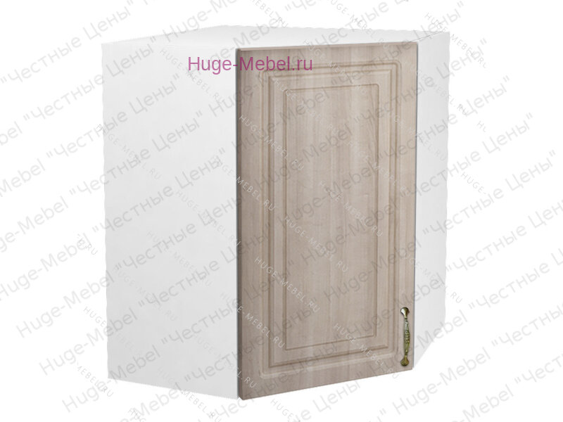 Угловой кухонный шкаф верхний 600 Юлия (дуб сонома) Huge Mebel . Ширина 600 Высота 716. Кухонные шкафы