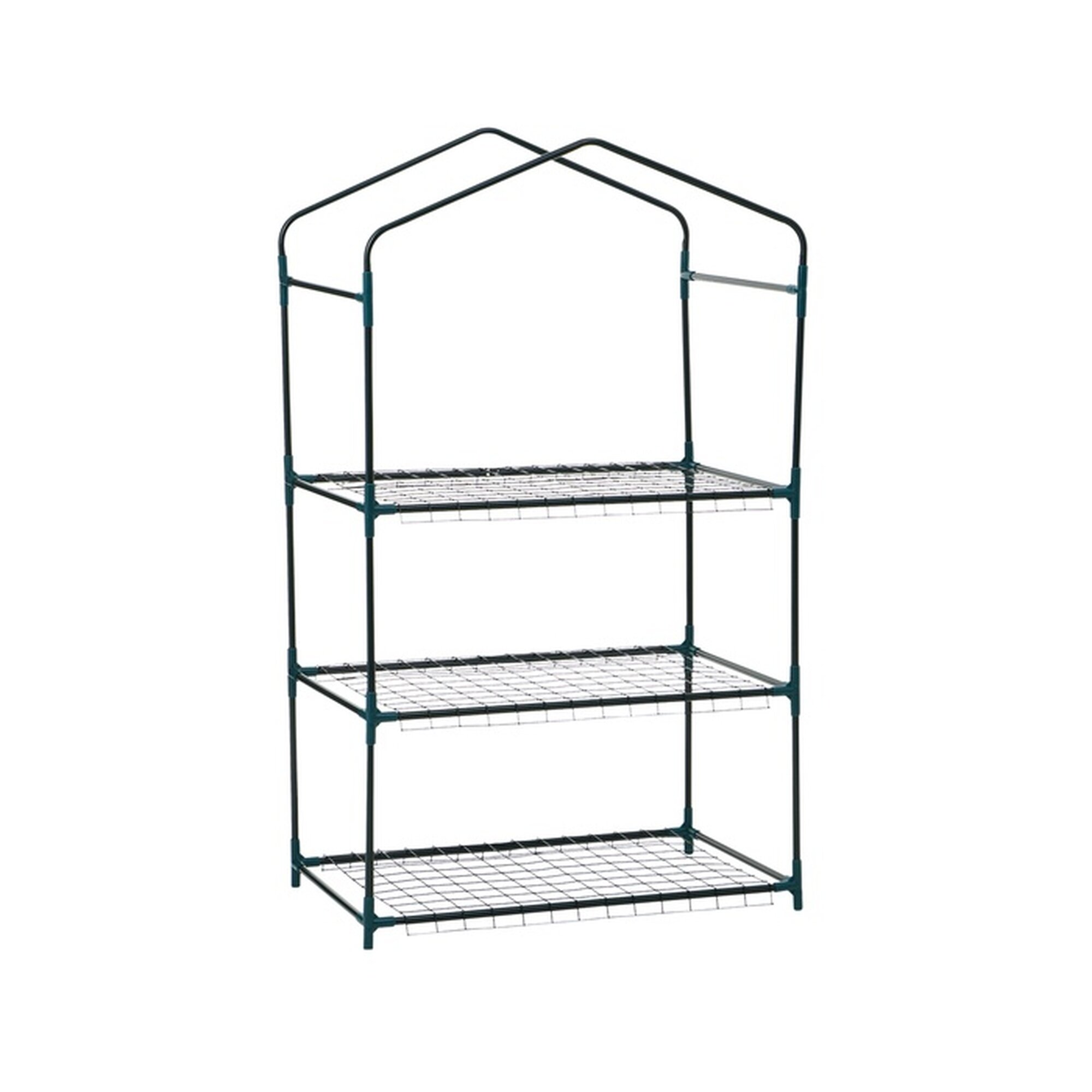 Стеллаж для рассады, 3 полки, 110 × 40 × 65 см, металлический каркас d = 12 мм, без чехла, Greengo