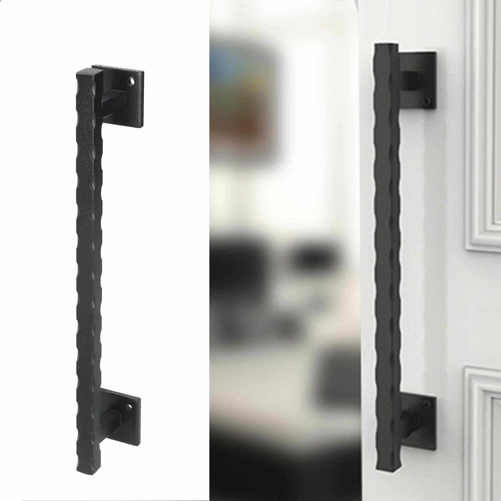 Ручка сарая из углеродистой стали, матовая матовая тяга для раздвижной двери для ворот гаражного шкафа, дома