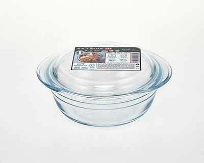 Кастрюля круглая жаропр. стекл. 1,3л. PRIMA COLLECTION