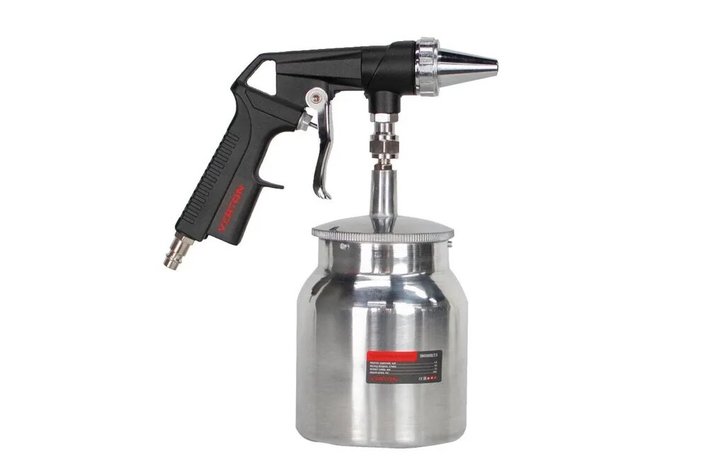 Пистолет пескоструйный с бачком 1,0 л, 4-8 BAR SBG1000D/2.5 01.21427.21442 VERTON