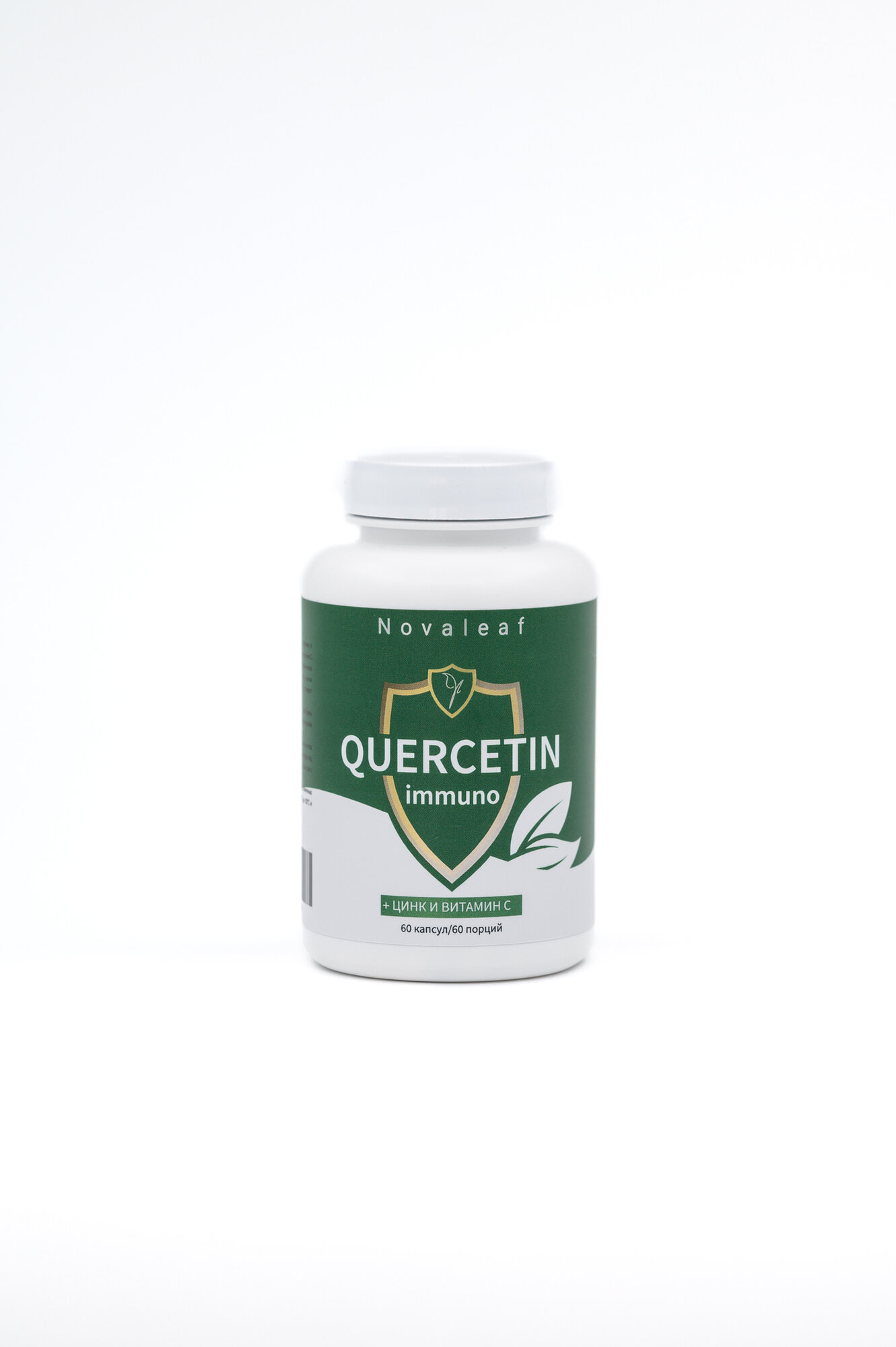 NovaLeaf Кверцетин Иммуно с Цинком и Витамином С, для укрепления иммунитета, 60 капсул, дигидрокверцетин