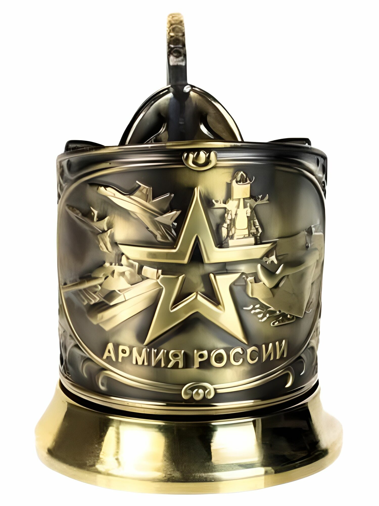 Подстаканник латунный "Армия "