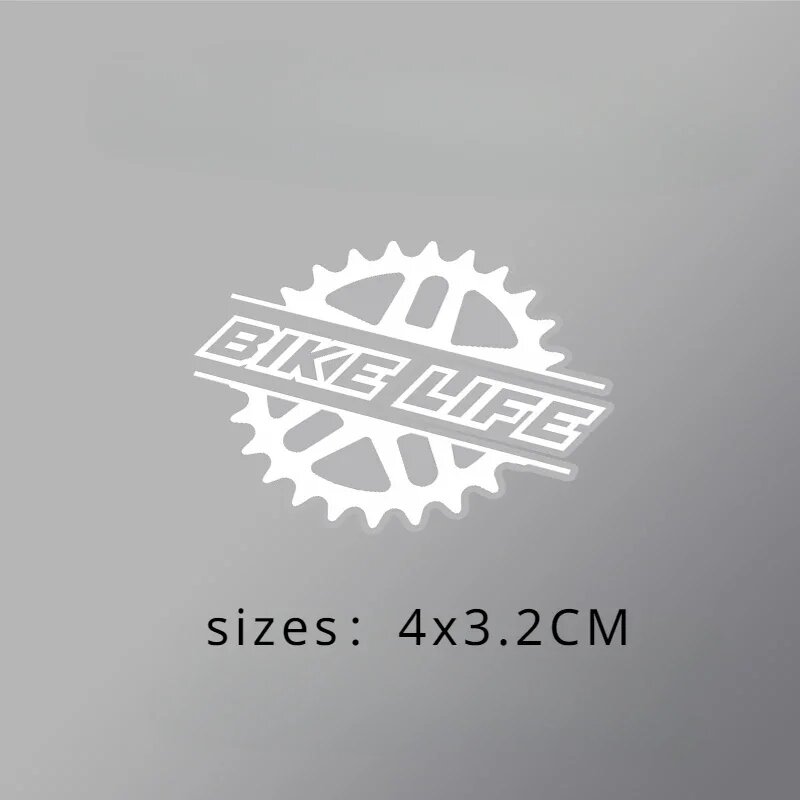 Наклейка на велосипед "Bike Life" White, 4x3.2 см