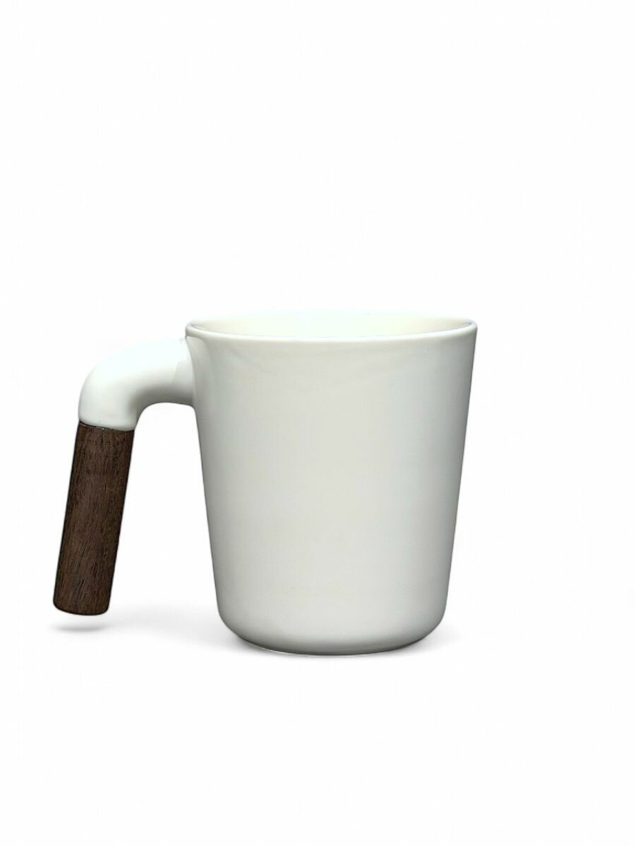 Кружка керамическая с деревянной ручкой 350 Мл. 1 Шт.