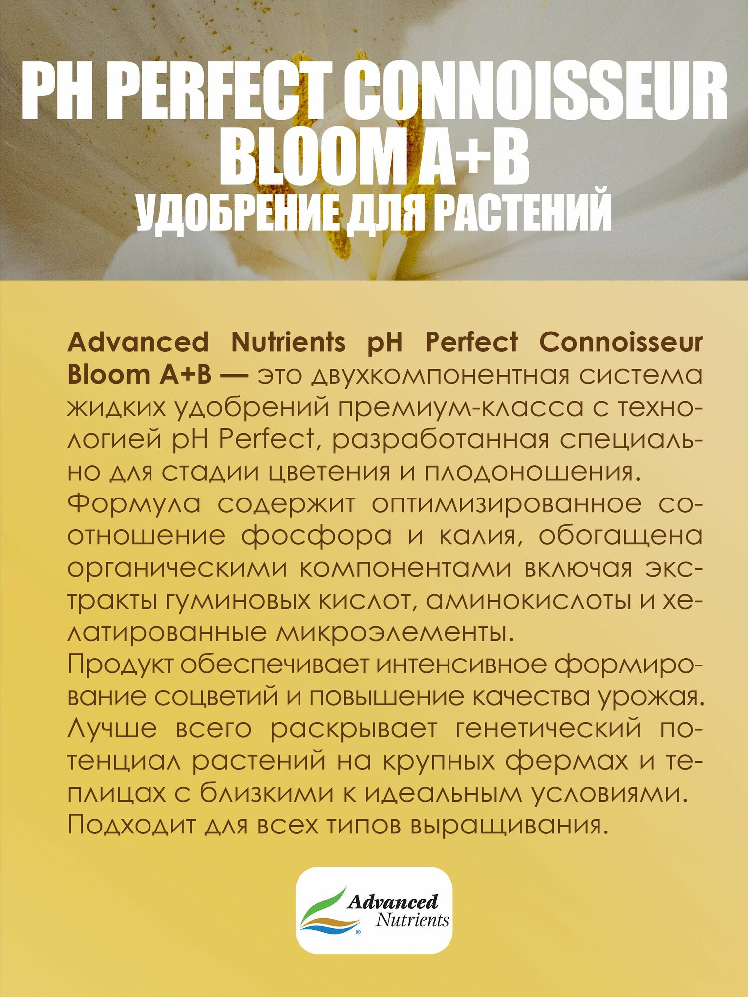 Удобрение Connoisseur Bloom A+B 1 л / Advanced Nutrients — фото 1
