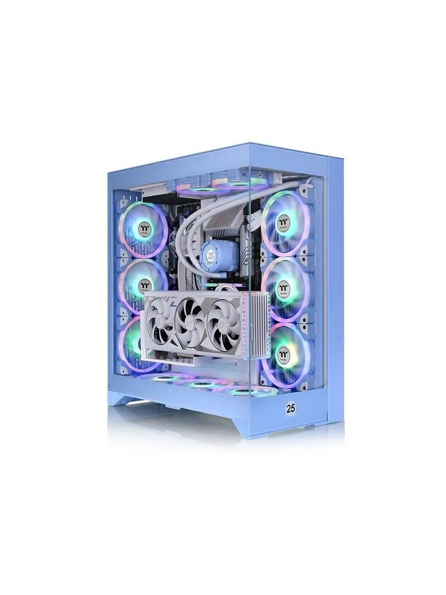 Корпус CTE E600MX Hydrangea синий без БП E-ATX