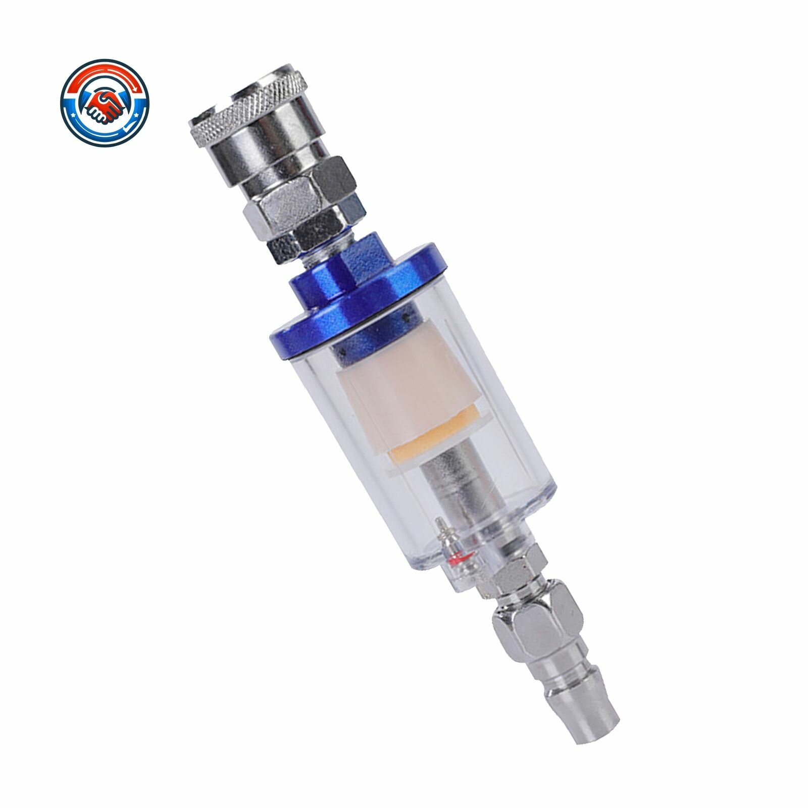 Пистолет для краскопульта с влагомаслоотделителем, компрессорный фильтр 1/4" NPT, защита пневмоинструмента и безупречная покраска