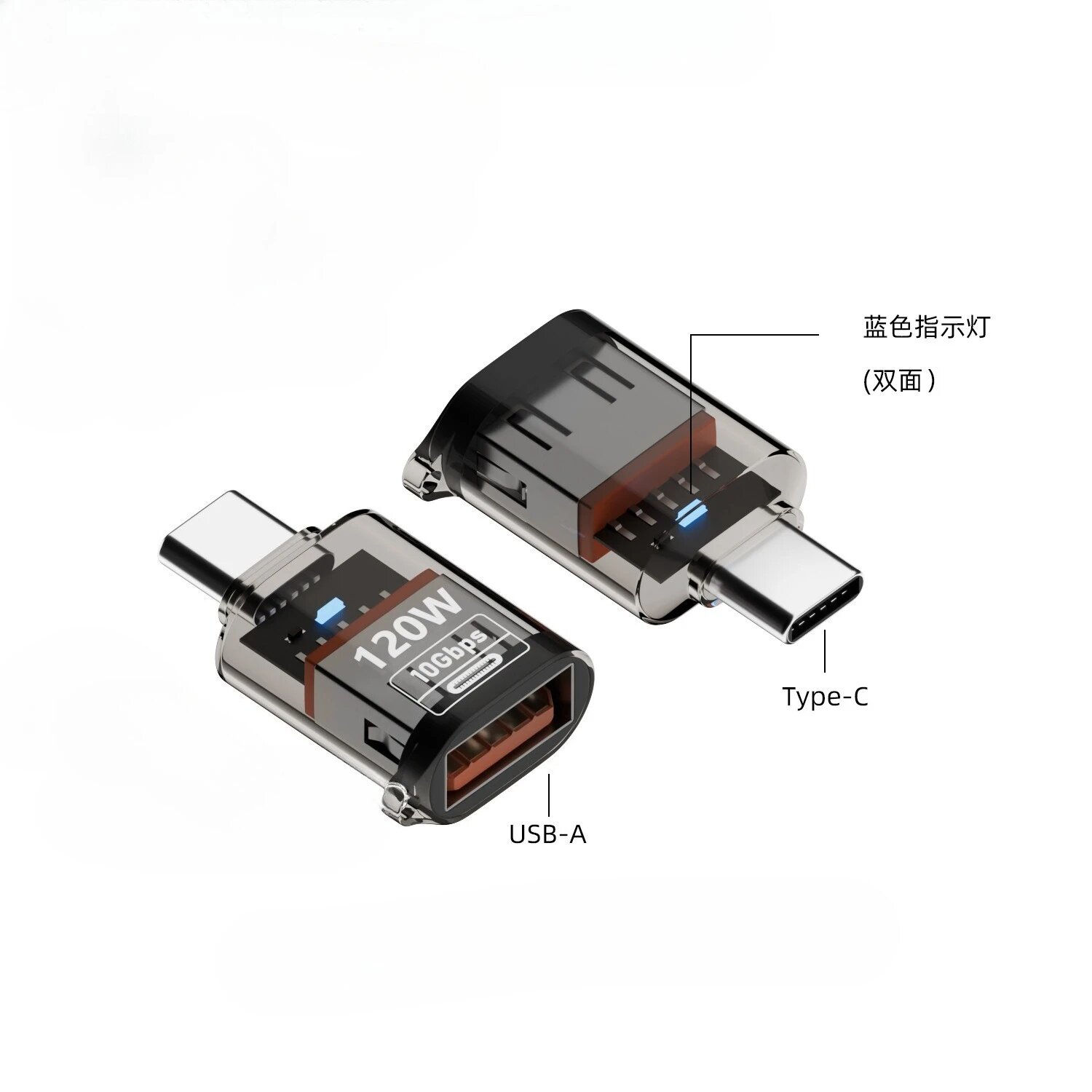 120 Вт USB C OTG-адаптер USB-Type C Передача данных Зарядный адаптер 10 Гбит/с USB-разъем типа C «папа» для IPhone 16 15