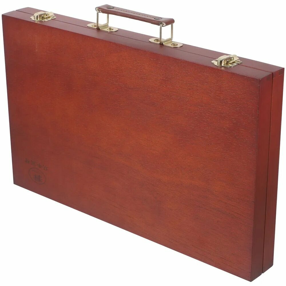 Деревянный художественный ящик с ручкой для хранения красок и кистей