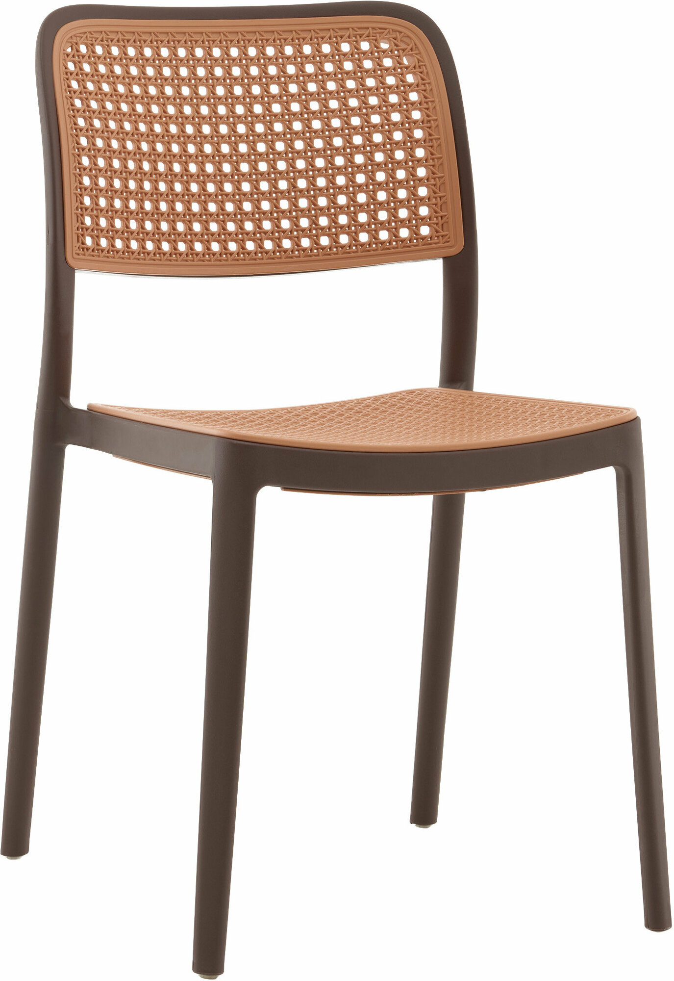 Стул пластиковый STOOL GROUP Yona Коричневый Размеры: Высота 810мм Глубина 540мм Ширина 455мм