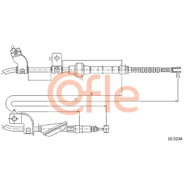 COFLE 92.10.5234 трос ручника л.\ rover 400 all 95 disc 5doorsтрос ручника л.\ rover 400 all 95 disc 5doors