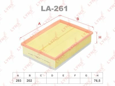 LYNXauto Фильтр воздушный ниссан нв400 / NISSAN NV400 Bus (X62, X62B) 2011-2016, рено мастер 3 / RENAULT MASTER III Bus (JV) 2011- 2.3 LA261