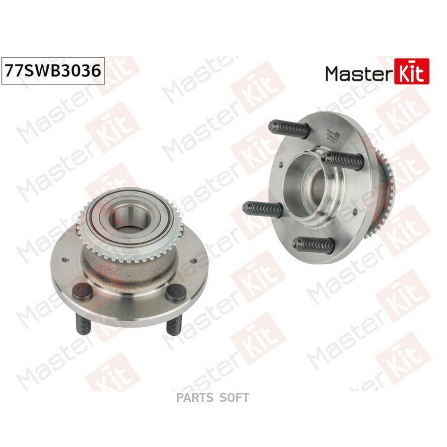 MASTERKIT 77SWB3036 77SWB3036 Ступица в сборе с подшипником зад. Mitsubishi LANCER VII (CS_A CT_A CB_W CD_W CS_W CT ()