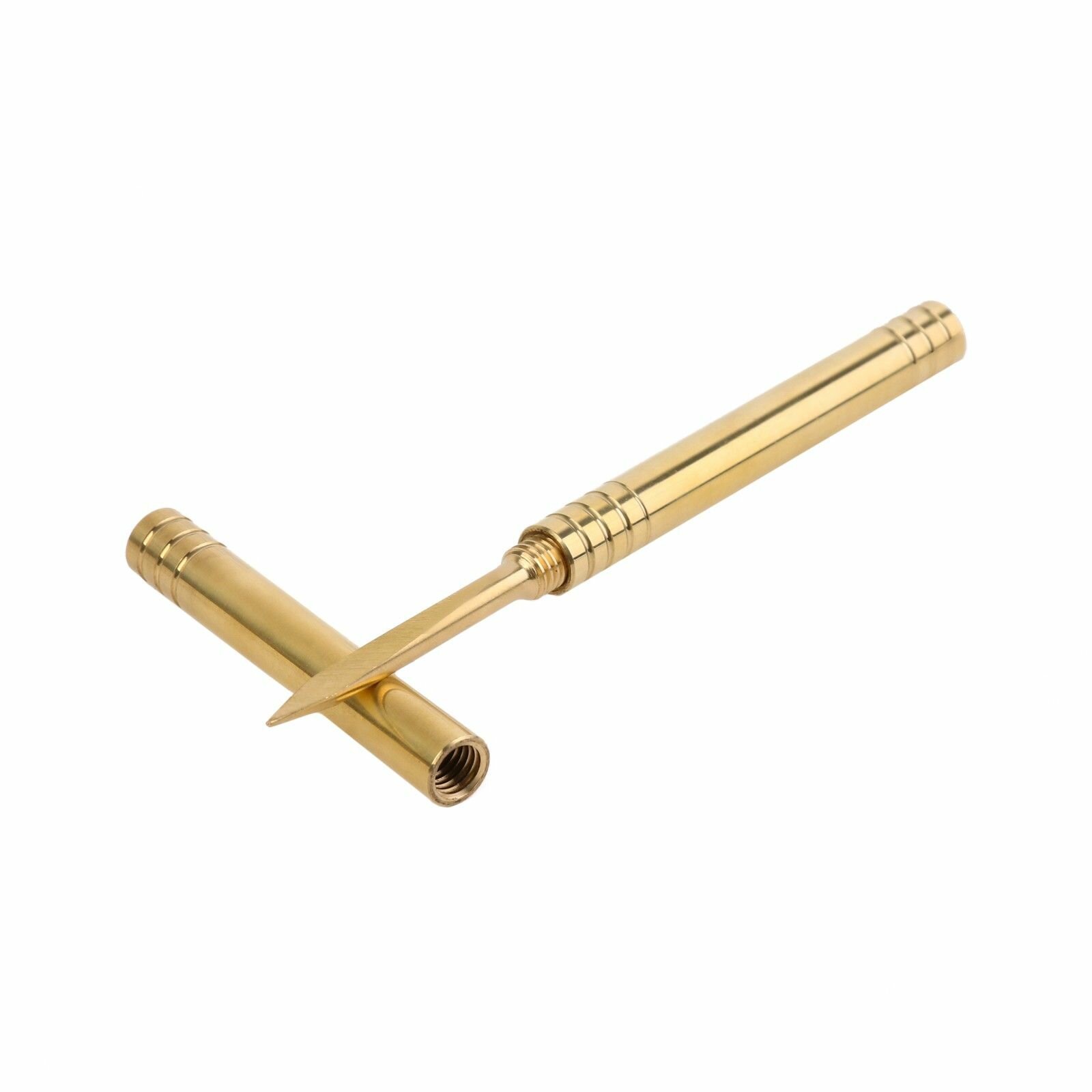 Нож для китайского чая Пуэр, 14.8 см, латунь, золотистый