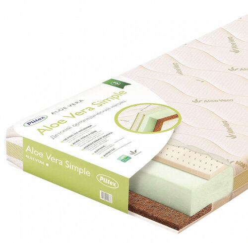 Матрас Plitex Aloe vera Simple 1190х600х110мм