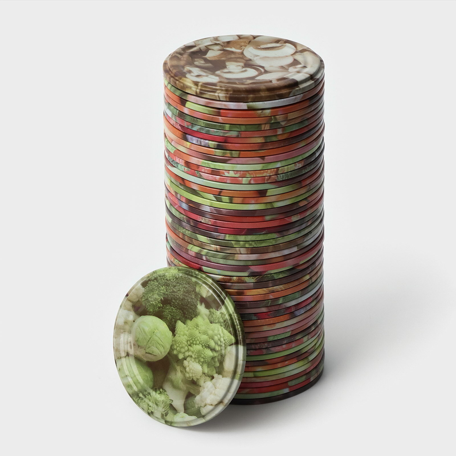 Крышка для консервирования "Элит", СКО-82 мм, жесть, лак, фасовка 50 шт, Микс, 50 шт.