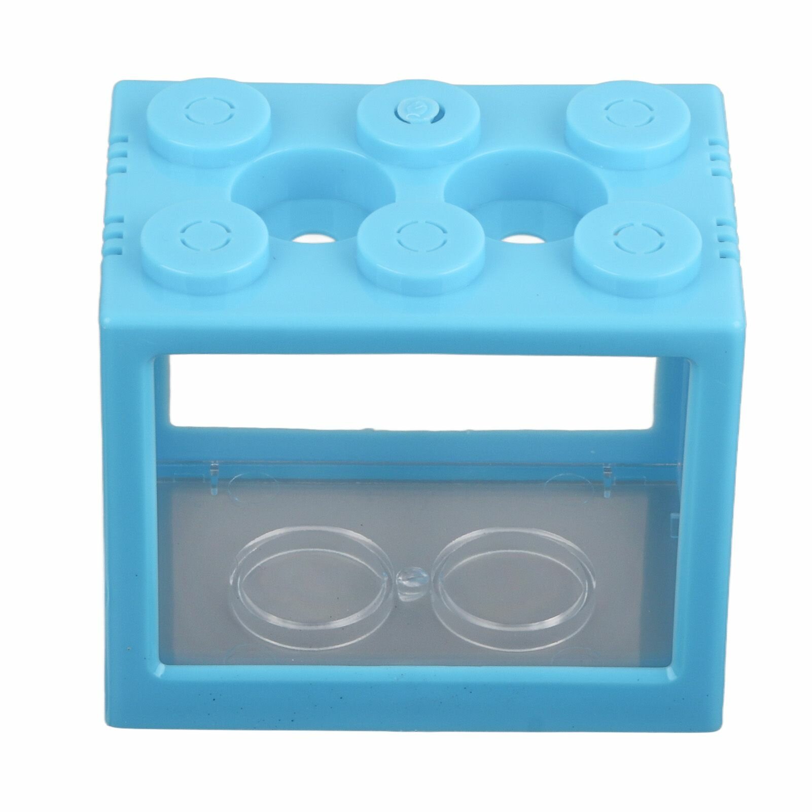 Маленький аквариум для рыб Betta, прозрачный акриловый взрывозащищенный портативный миниатюрный аквариум для черепах, рептилий, креветок, синий