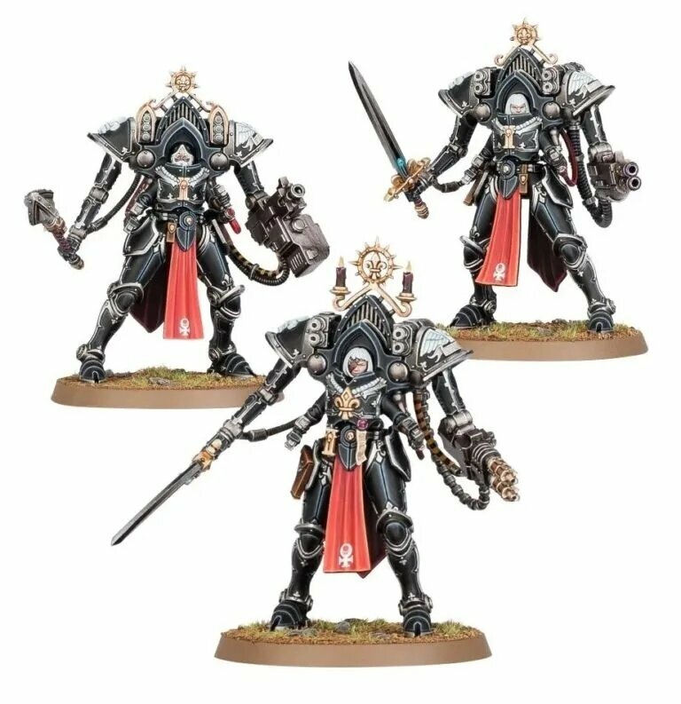 Смола Миниатюра Warhammer 40000 Sisters of Battle Paragon Warsuits (В наборе 3 моделей) / миниатюр для настольной игры Упражнения для раскрашивания
