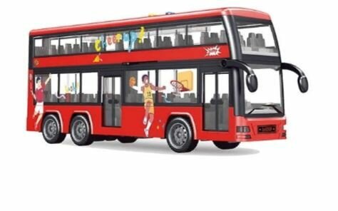 Автобус двухэтажный на батарейках в коробке