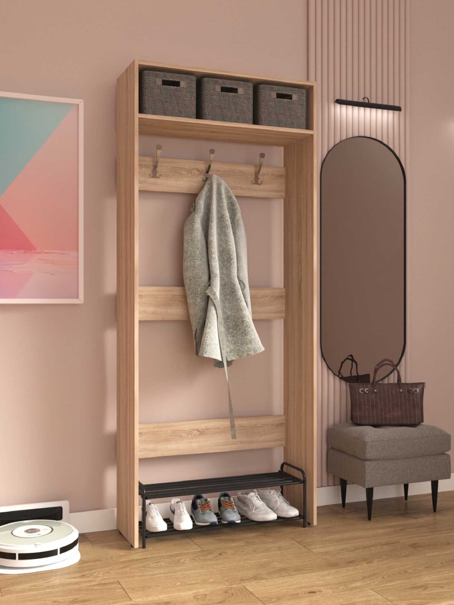 Шкаф для одежды 83 x 30 x 198 см