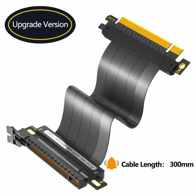 T.F.SKYWINDINTL Райзер PCIE 4.0 X16 GEN4 30см (угол 180) удлинитель кабеля для видеокарты 32 ГБ/с