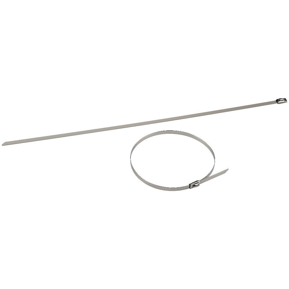 Стяжка кабельная ЭРА 200х4,6 мм нержавеющая сталь серая (10 шт.) (NO-225-247)