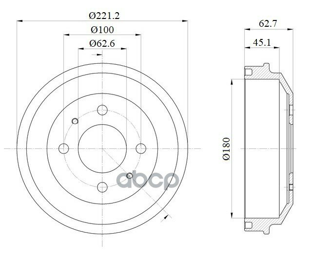 Барабан тормозной HYUNDAI Accent 2000-2005 S&K арт. SKDB1022