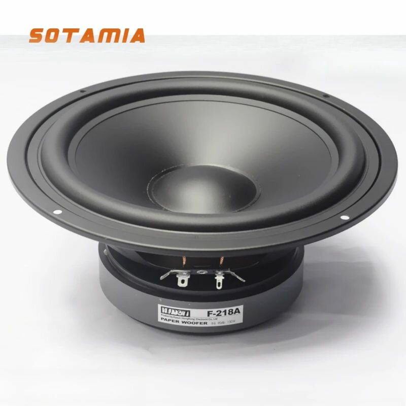 SOTAMIA 1PCS 8-дюймовый мощный динамик сабвуфера 8 Ом 130 Вт Низкочастотный Умный домашний басовый звук, DIY Hifi Музыкальный Портативный динамик Bluetooth