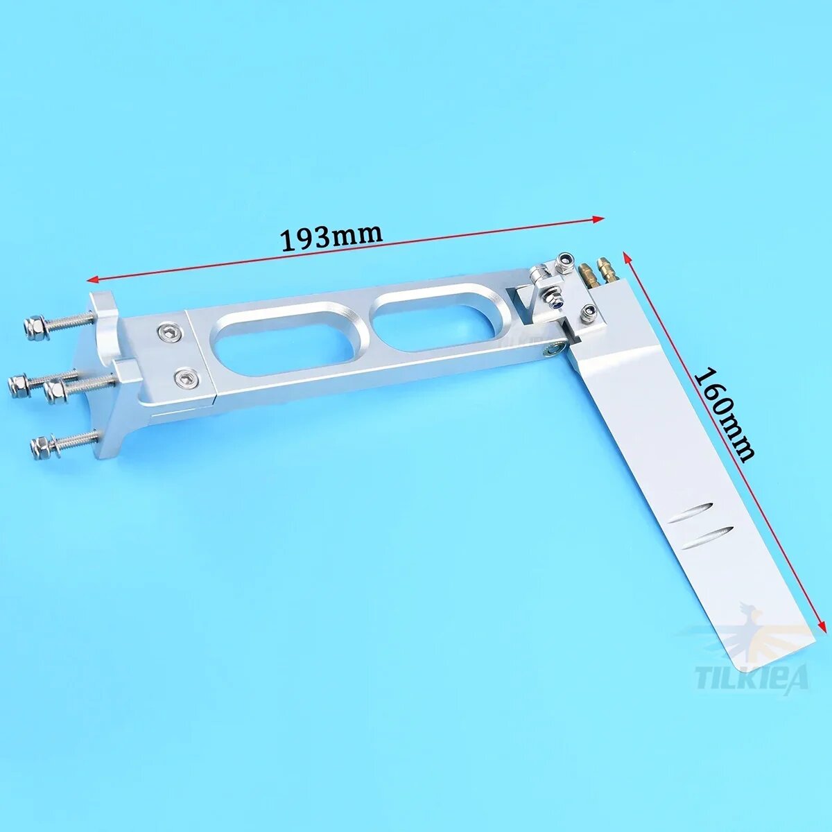 Алюминиевый руль для RC лодки с дистанционным управлением Белый, T type 193x160mm